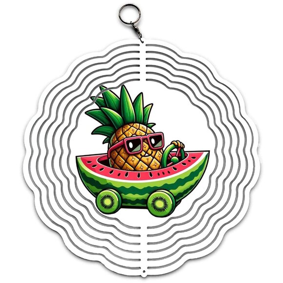 Design | Cool Pineapple Driving Watermelon Car Design Wind Spinner ...